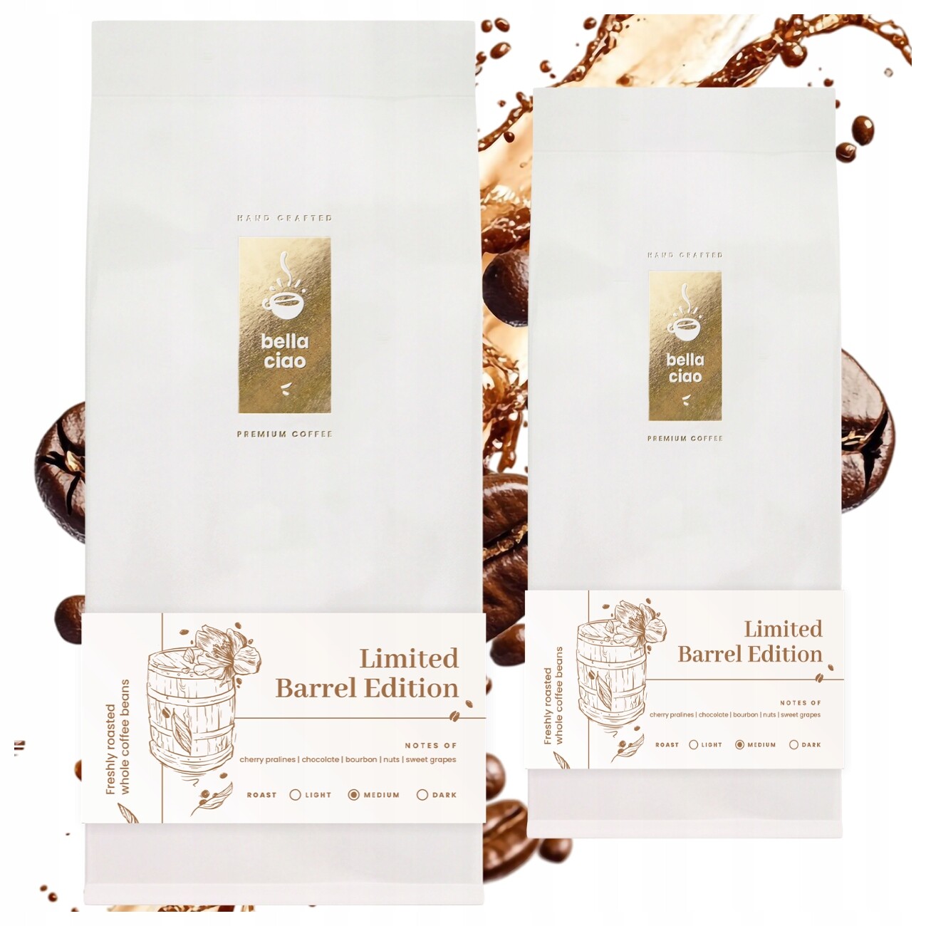 Káva Zrnková 2x1 kg Čerstvě pražená směsná Bella Ciao Limited Edition ...